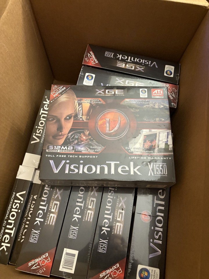 Lot Of 30 NEW IN BOX OLD STOCK ATI RADEON x1550 PCIE vintage graphics ...