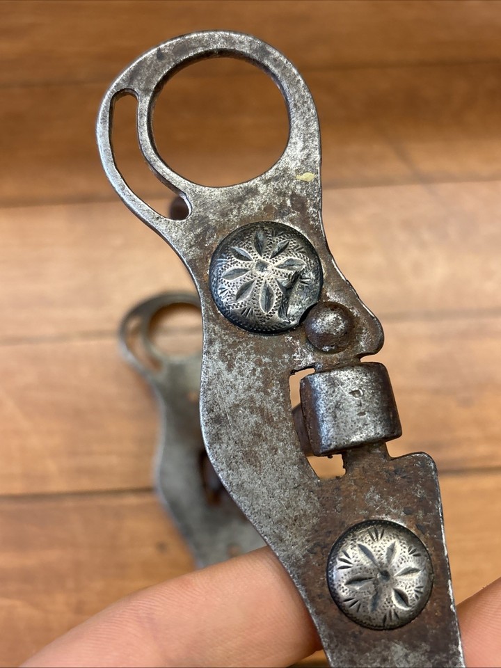 Antique HIGH SPADE Horse Bit Working Horsehead ENGRAVED Bit Original ...