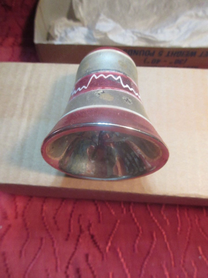Vintage Antique Glass Bell With Glass Clapper Christmas Ornament ...