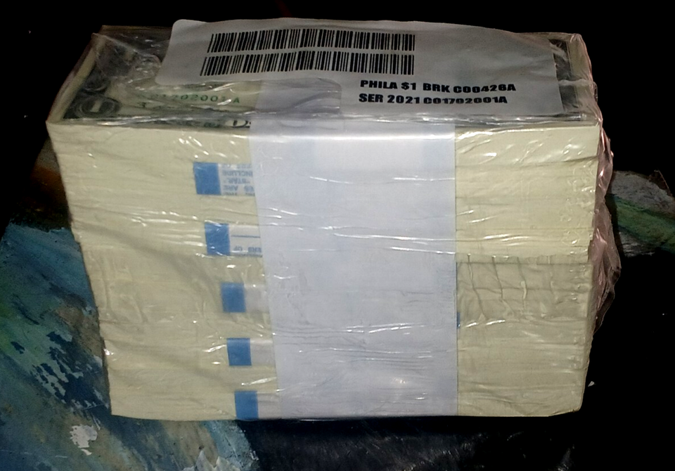 CHEAPEST ON EBAY BEP SEALED BRICK $1000 ONE DOLLAR BILLS SEQUENCED ...