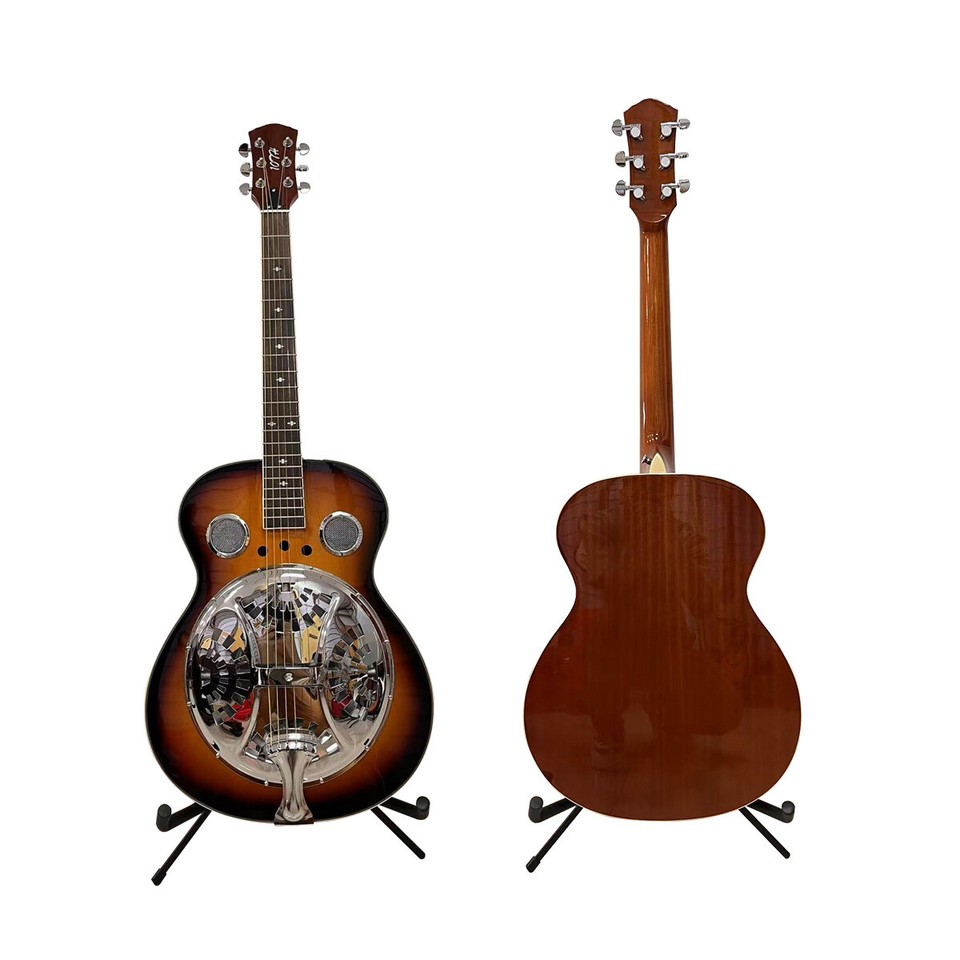 Beginner Metal Resonator Guitar Full-size Circular Neck Traditional ...