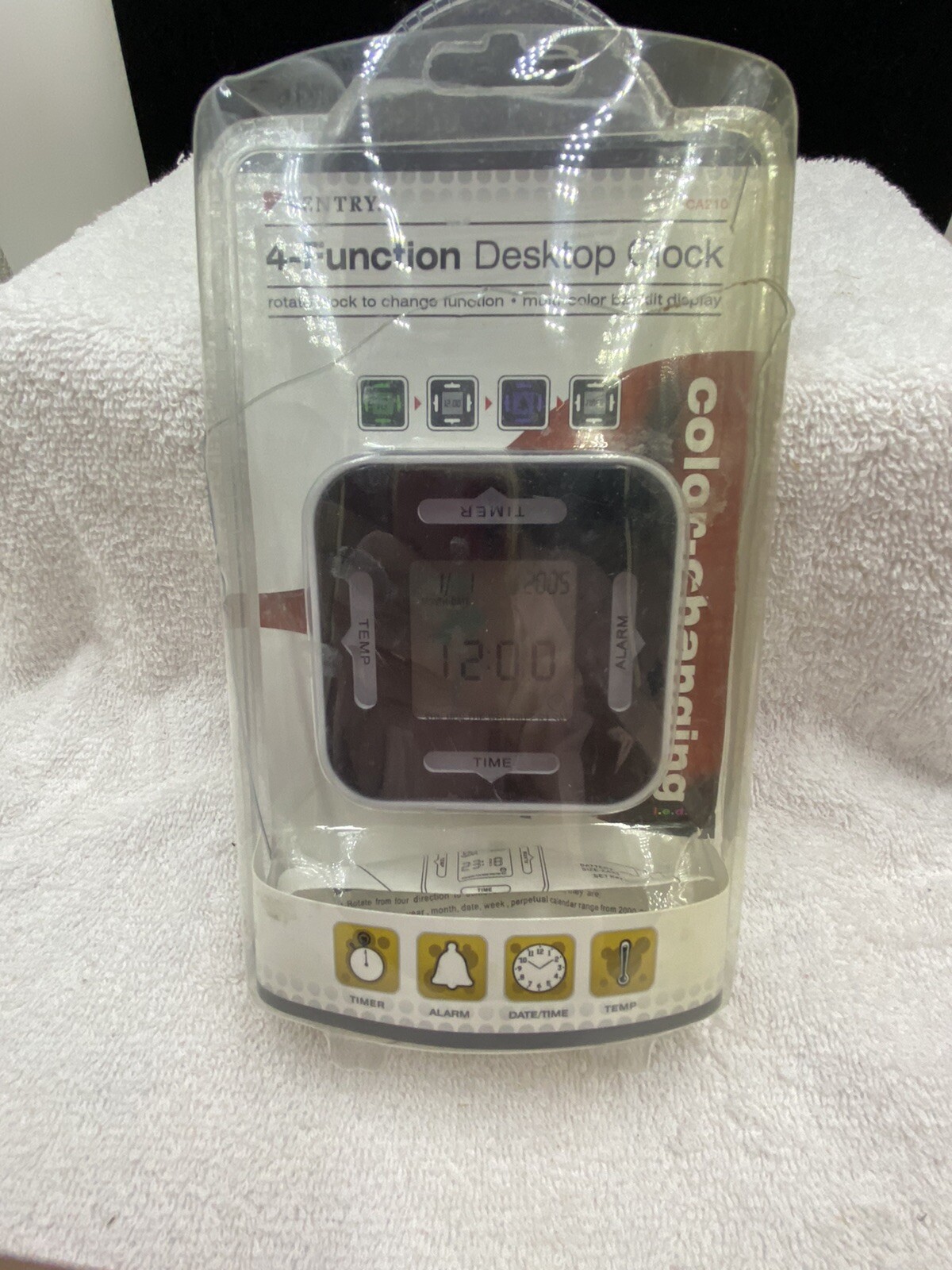 SENTRY 4-Function Desktop Digital Clock - Color Changing Model# CA210 ...