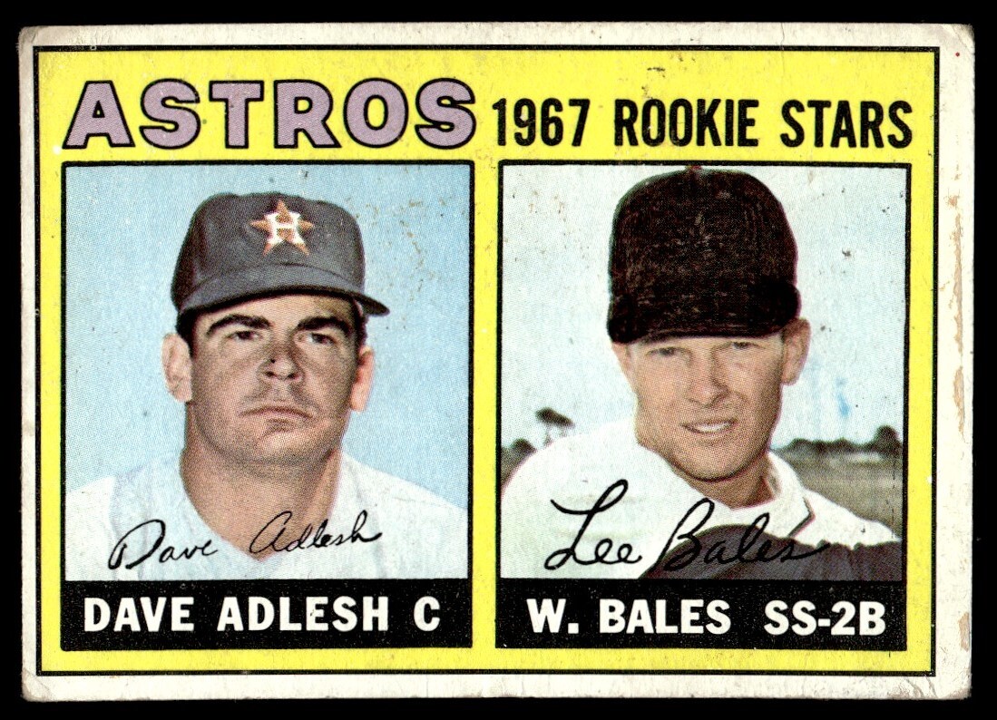 1967 Topps Astros Rookies - Dave Adlesh/Lee Bales RC Houston Astros #51 ...