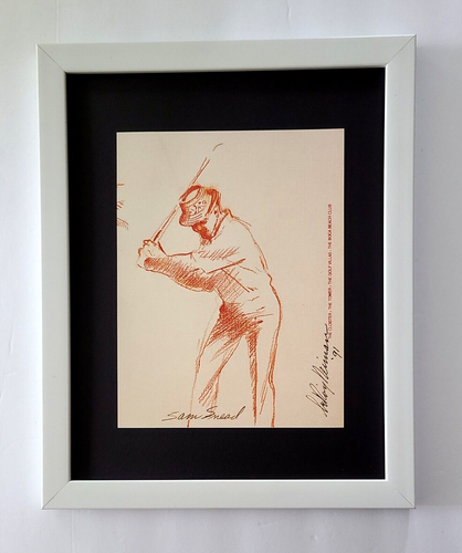 LEROY NEIMAN + SAM SNEAD + CIRCA 1990'S + SIGNED GOLF PRINT+ FRAMED! | eBay