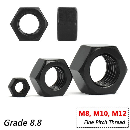 Fine Pitch Thread M8, M10, M12 Hex Full Nuts Grade 8.8 High Tensile ...