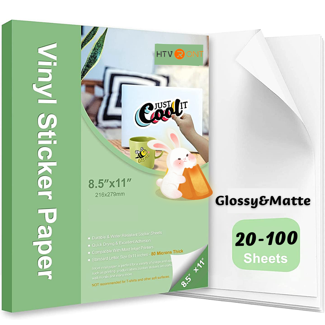 Waterproof Sticker Sheets 20-Sheet Printable Vinyl Sticker Paper ...