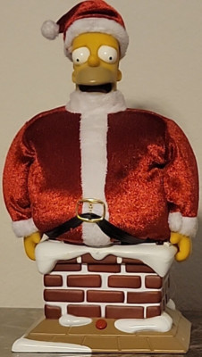 The Simpsons - Santa Homer Figure Talking Santa In Chimney Christmas ...