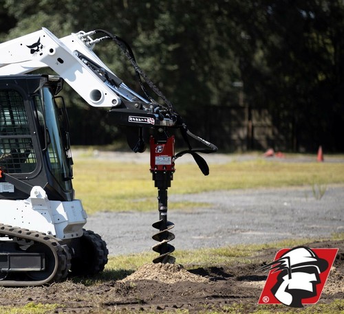 Skid Steer Auger Attachment 10-20 GPM 2" Hex with 1/2" Hoses and Mount ...