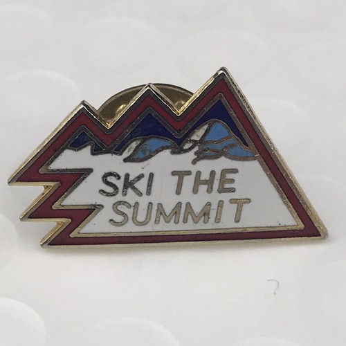 Ski The Summit Pin Gold Tone And Enamel Skiing Mountain Slopes | eBay