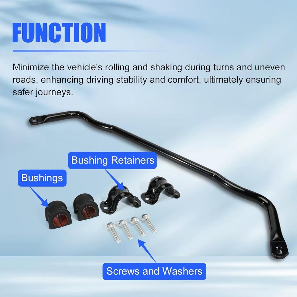 Front Suspension Stabilizer Bar&Screws, Compatible with with Bushings ...