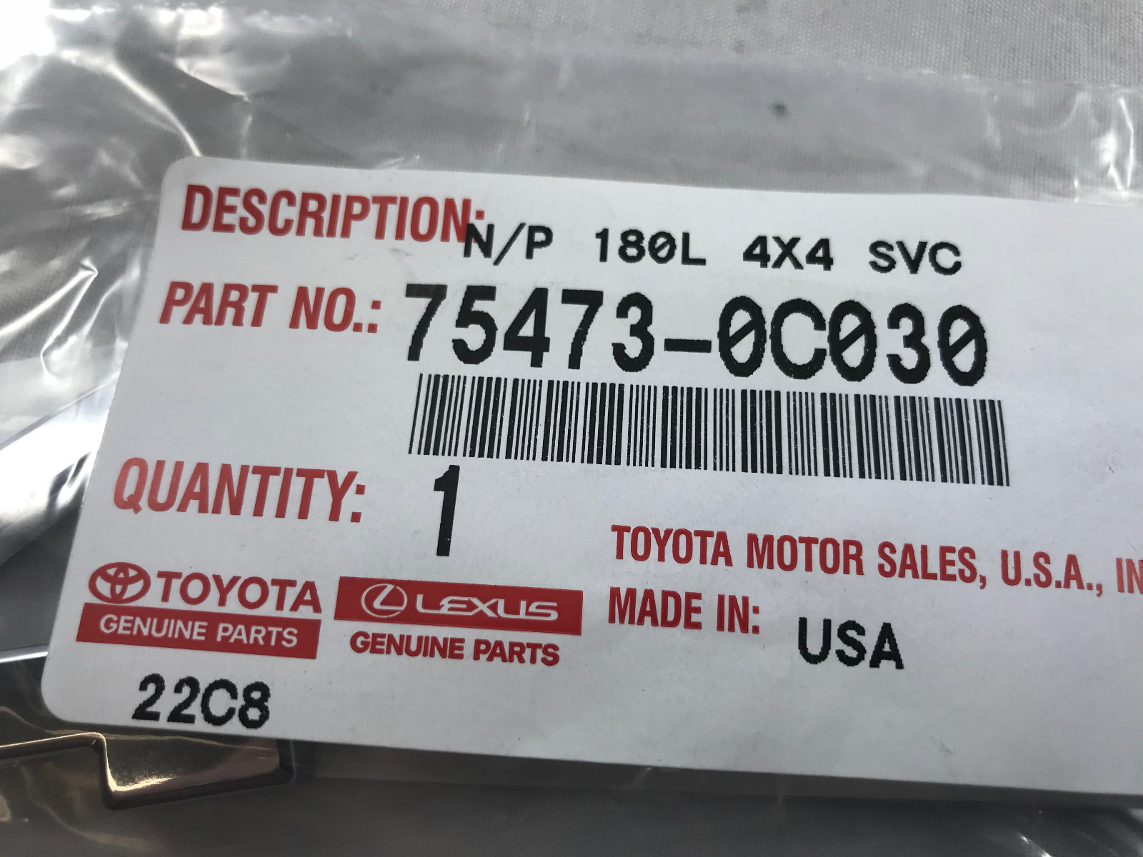 Toyota OEM 2007-2016 Tundra Bed 4x4 Fender Emblem Badge Nameplate 75473 ...