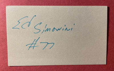 SIGNED ED SIMONINI AUTOGRAPHED INDEX 3X5 CARD - TEXAS A&M | eBay