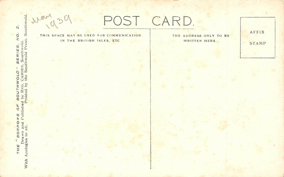 POSTCARD COMIC SOUTHWOLD EXPRESS - BRIDGE - STRAIN - REG CARTER | eBay UK
