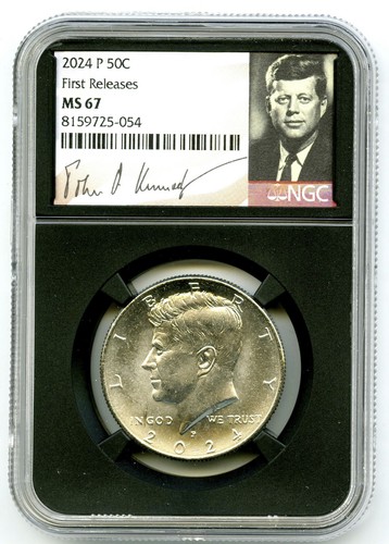 2024 P JOHN F KENNEDY NGC MS67 HALF DOLLAR COIN FIRST RELEASES ...