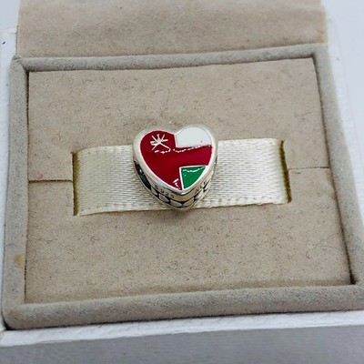 Pandora Oman Flag heart bead charm | eBay