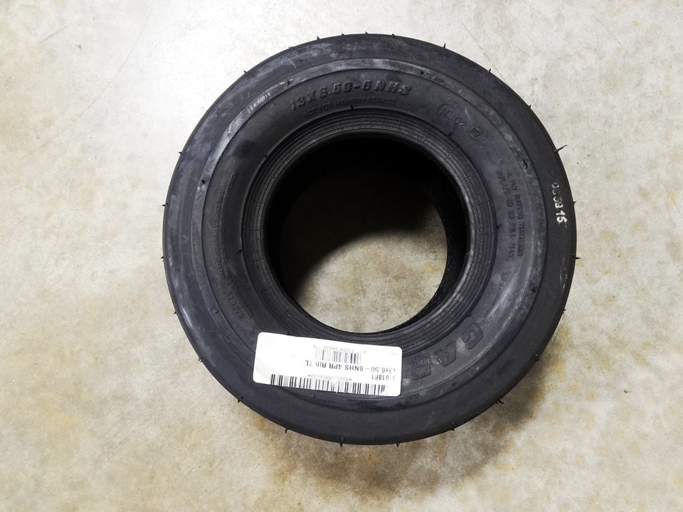 New 13X6.50-6 Carlisle Straight Rib Tire 4 ply Smooth Ribbed w/free ...
