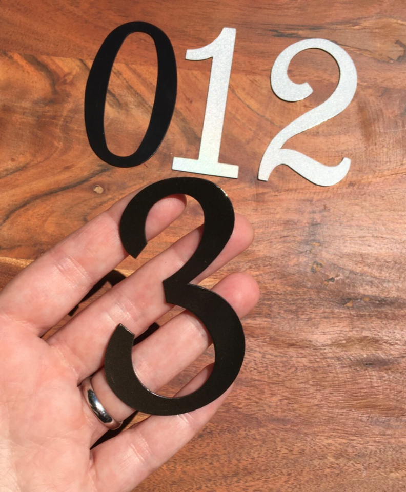 Reflective Magnetic Mailbox Numbers, 3.25 inches, Black/White | eBay