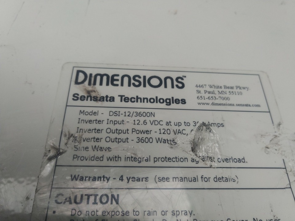 Dimensions Pure-Sine Inverter 3600Watt | DSI-12/3600N | Pure Sine ...