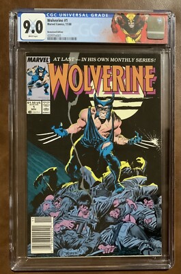 Wolverine #1 CGC 9.0 (1988) - Newsstand - 1st Wolverine as Patch Custom Label!!! | eBay