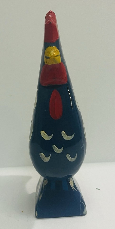 Vintage Hand Painted Wooden Dala Chicken Rooster Swedish Folk Art ...