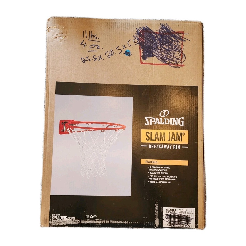 Spalding Slam Jam Breakaway Rim With Net 7800SP New In Box | eBay