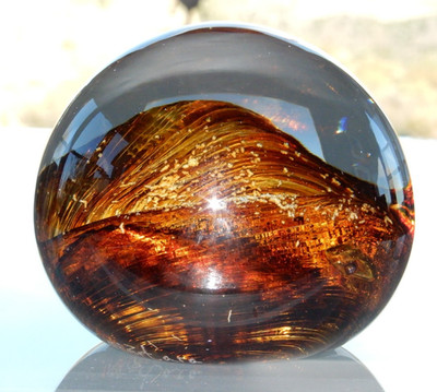 Michael Mortara Hawaii Studio Art Glass Paperweight 2002 4" Wide | eBay