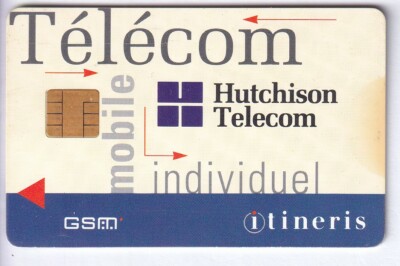 TELECARTE GSM SIM COLLECTOR .. FRANCE ITINERIS HUTCHINSON TELECOM +N ...