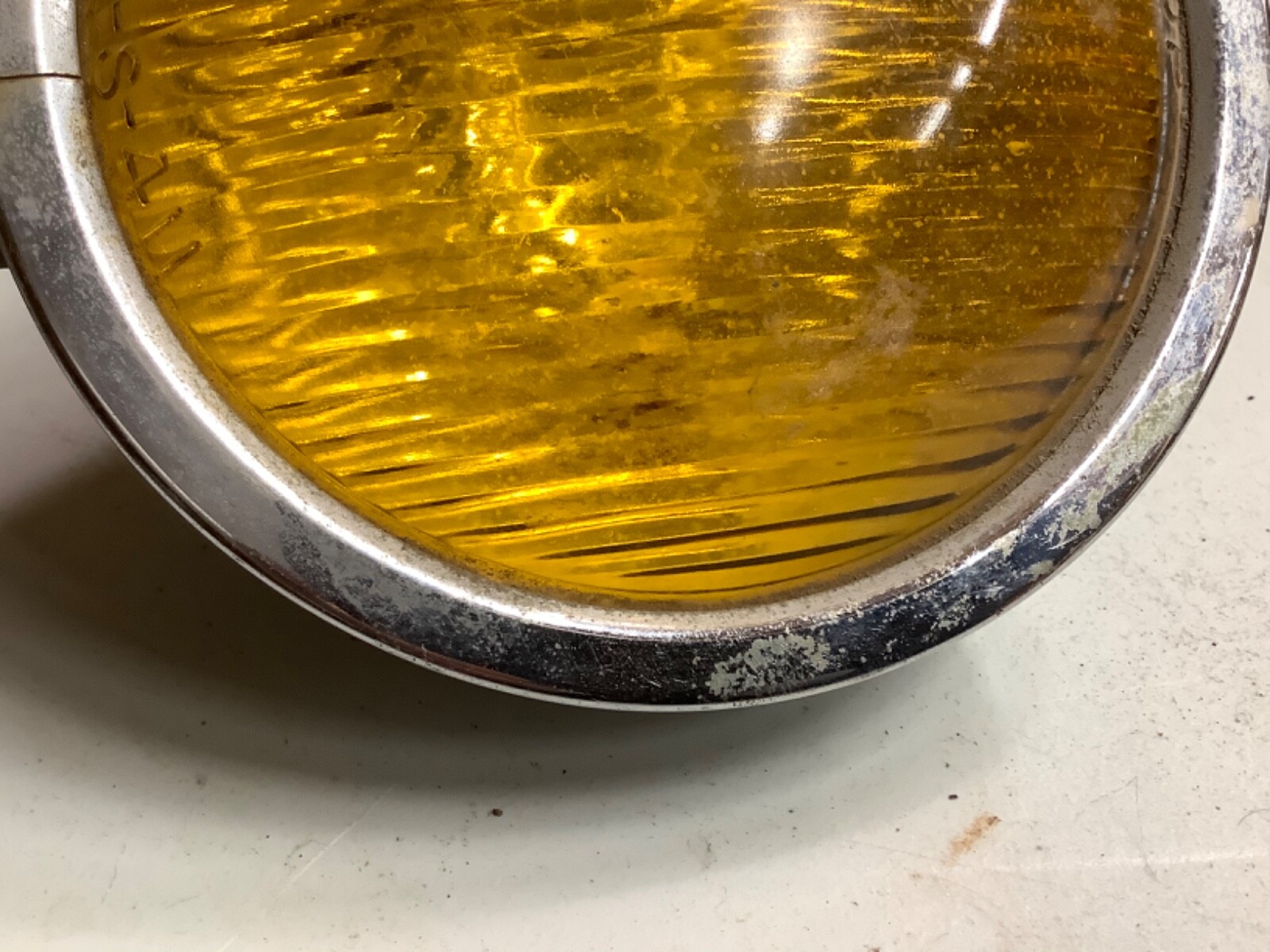 Vintage AUTO Truck fog lamp DRIVING light early KILBORN SAUER 411 amber ...