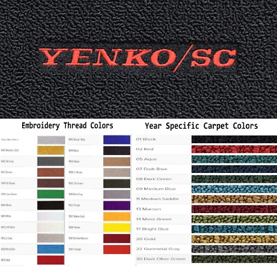 ACC 1967-1969 Chevrolet Camaro Yenko Custom Yenko / SC Logo 4pc Loop ...