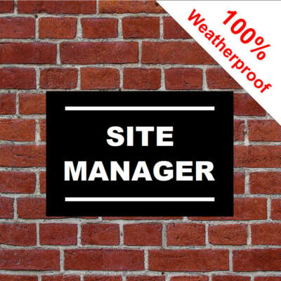 Site manager sign 5035 Waterproof Solvent Resistant signs and notices ...