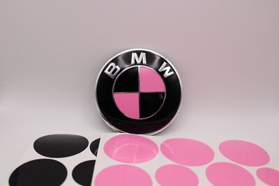 Black and Pink Emblem Overlay Stickers For BMW 128 135 128i 135i E82 ...