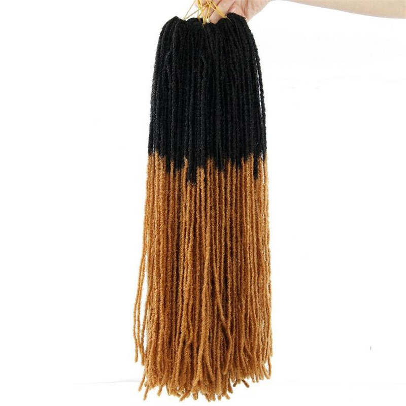 18" Thin Soft Faux Locs Micro Dreads Sister Locks Crochet Braids Hair ...