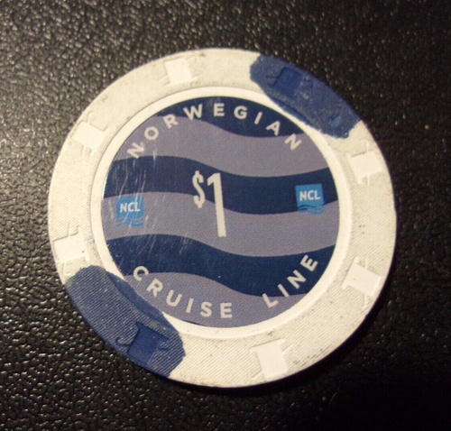 NORWEGIAN CRUISE LINE (NCL) $1 CASINO gaming poker chip - WET CHIPS | eBay