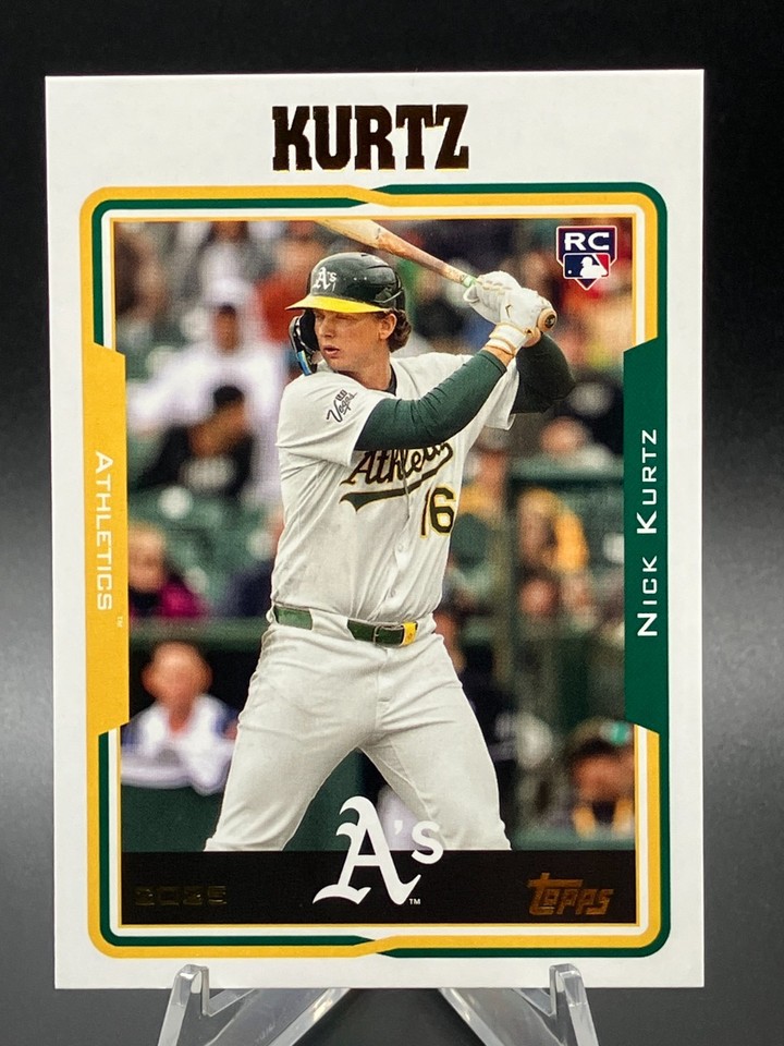 2025 Topps Archives Nick Kurtz RC Rookie Card #64SU-24 + #213 Athletics ...