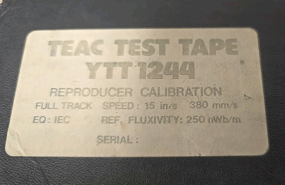 Teac Test Tape Playback Reel-To-Reel Alignment Tape YTT-1244 | eBay