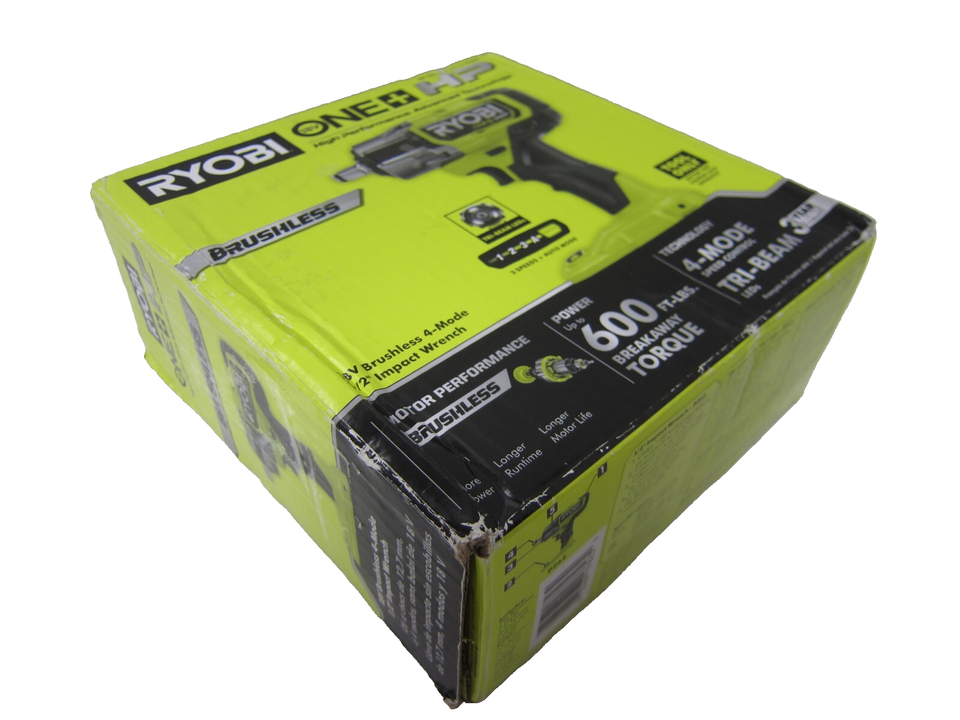 Ryobi One+ 18V 1/2 in Impact Wrench 4 Modes Brushless (Tool Only) P262 ...