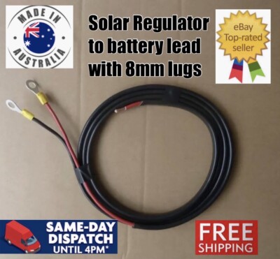 1M Solar regulator to battery cable lead 6mm auto cable 38 amp with 8 ...