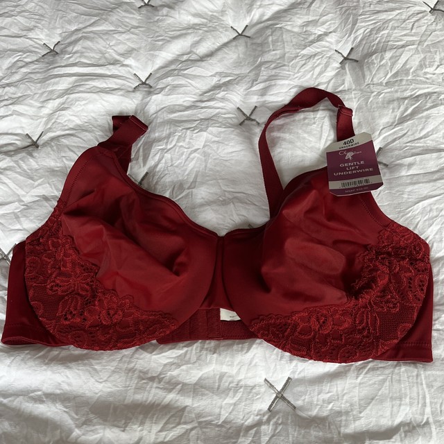 Olga Women's Full Figure Bra Maroon Red Underwire Gentle Lift 40D for ...