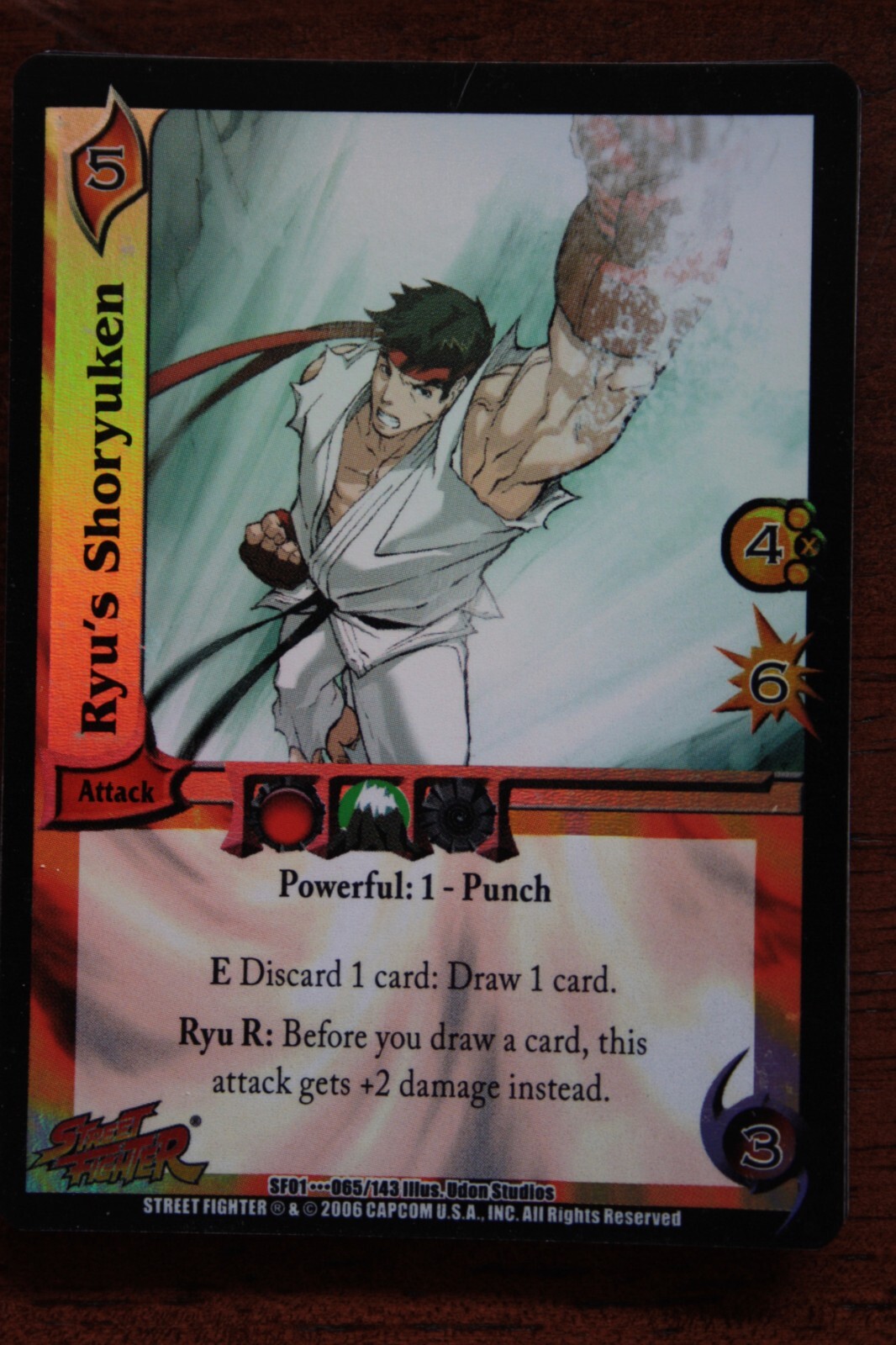 UFS Street Fighter Attack- Foil "Ryu's Shoryuken" Set SF01 | eBay