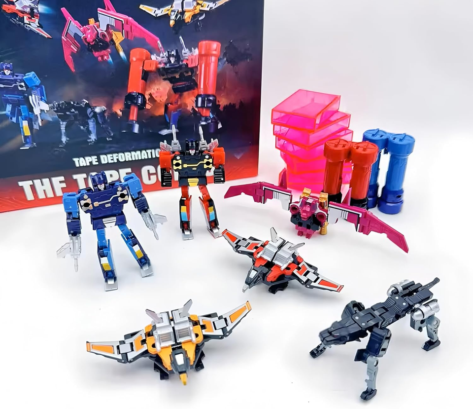Transformable Deformation Toy Set: Robot, Bird, Bat & Dog Figures for ...