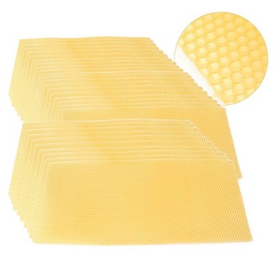 30X Yellow Honeycomb Wax Frames Beekeeping Foundation Honey Hive ...