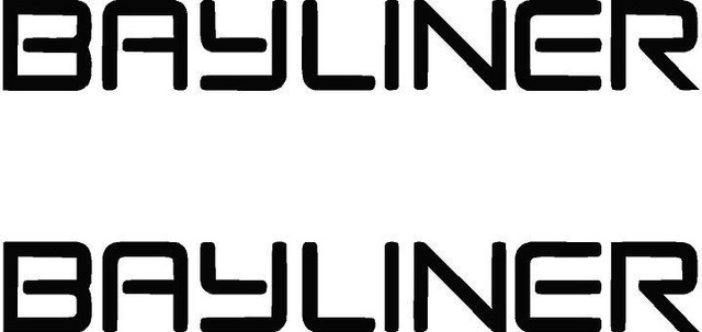 BAYLINER Boat Lettering Vinyl Decals Boat Stickers 2 pc set 3x24 | eBay