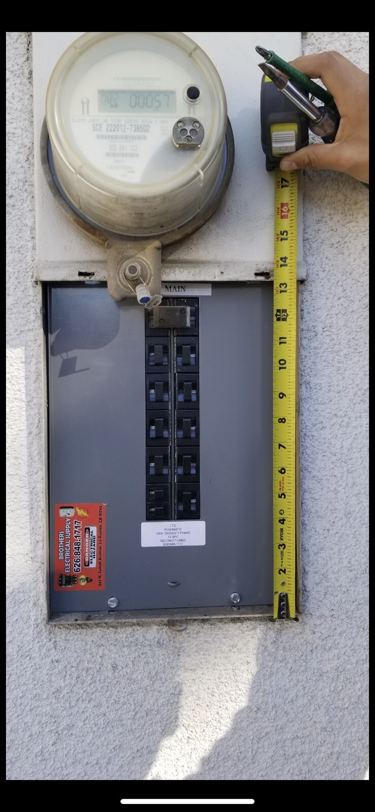 ITE DEAD FRONT COVER 100Amp 120/240V 1PH 12 SPC PUSHMATIC LONG 14” WIDE ...