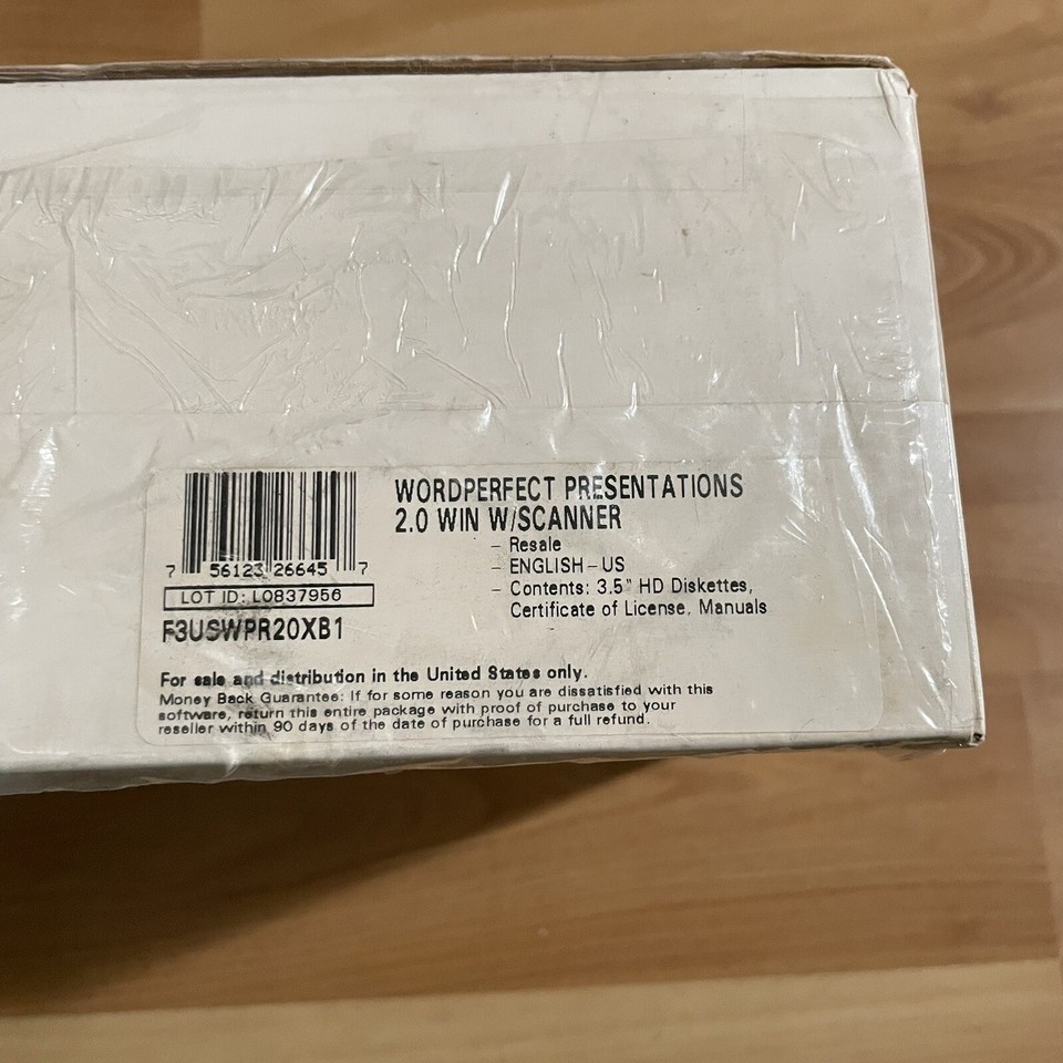 Vintage WordPerfect Presentations 2.0 Windows with Logitech Scanman ...