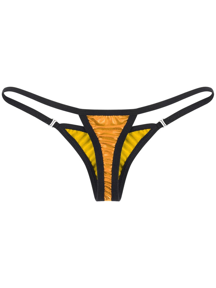 Women Shiny Low Rise Micro G-Strings Bikini Thong Panties Underwear ...