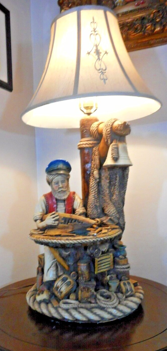 Apsit Brothers California - Nautical Sea Captain Ship Builder Lamp ...