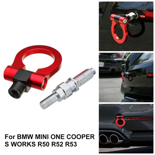 RED TOW HOOK TOWING EYE LOOP Fits for BMW MINI ONE COOPER S WORKS R50 ...