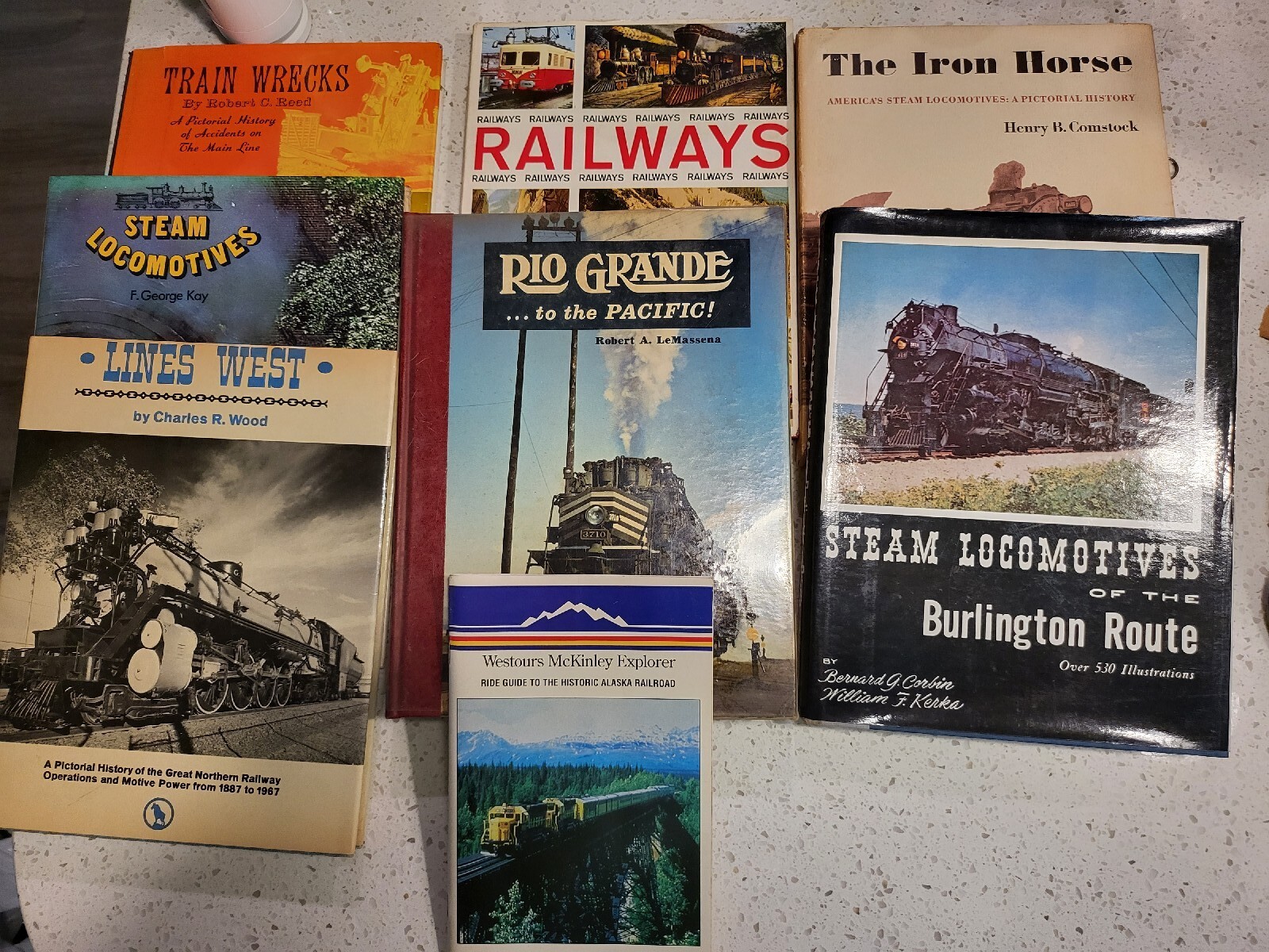 Lot of 8 Vintage Railroad / Train Books | eBay