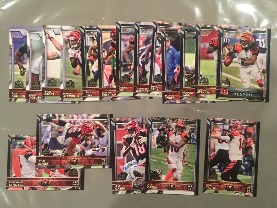 2015 Limited Release Super Bowl 50 Logo Topps Football Card Team Set ...