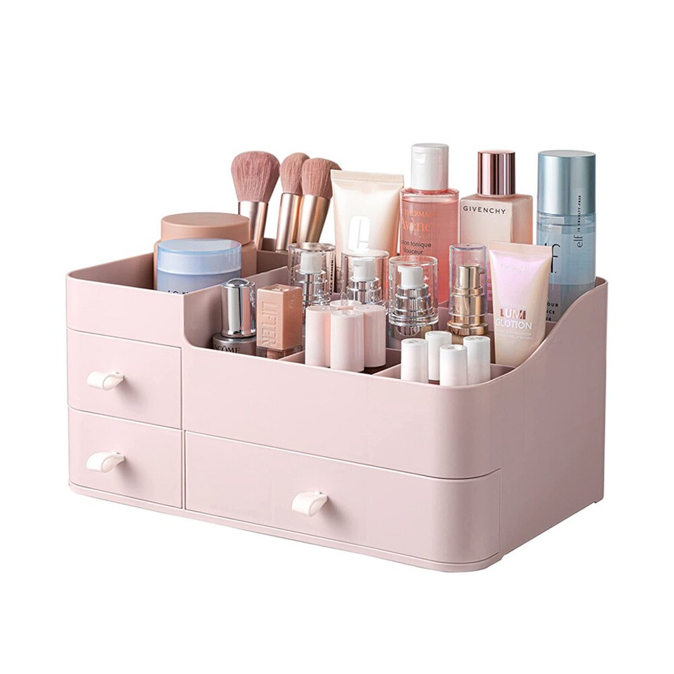 Large Plastic Beauty Box Make Up Storage Drawers Cosmetic Organizer ...